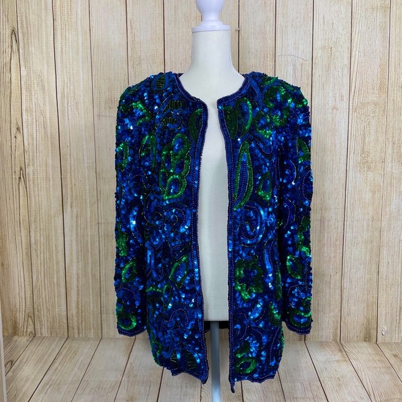 Vintage | Jackets & Coats | Vintage Jakeline Designs Sequined Jacket ...